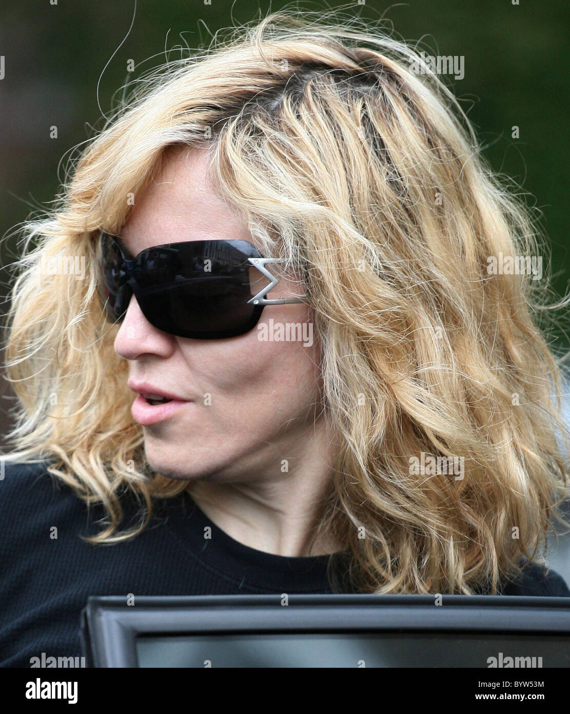 Madonna leaving the gym. Her hands are showing their age and are ...