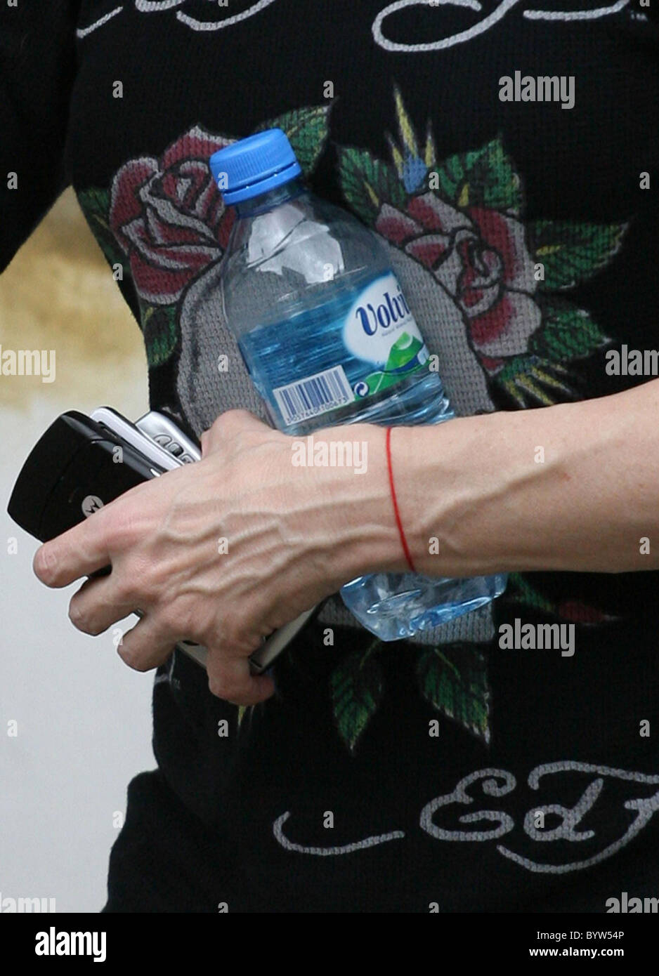 Madonna leaving the gym. Her hands are showing their age and are ...