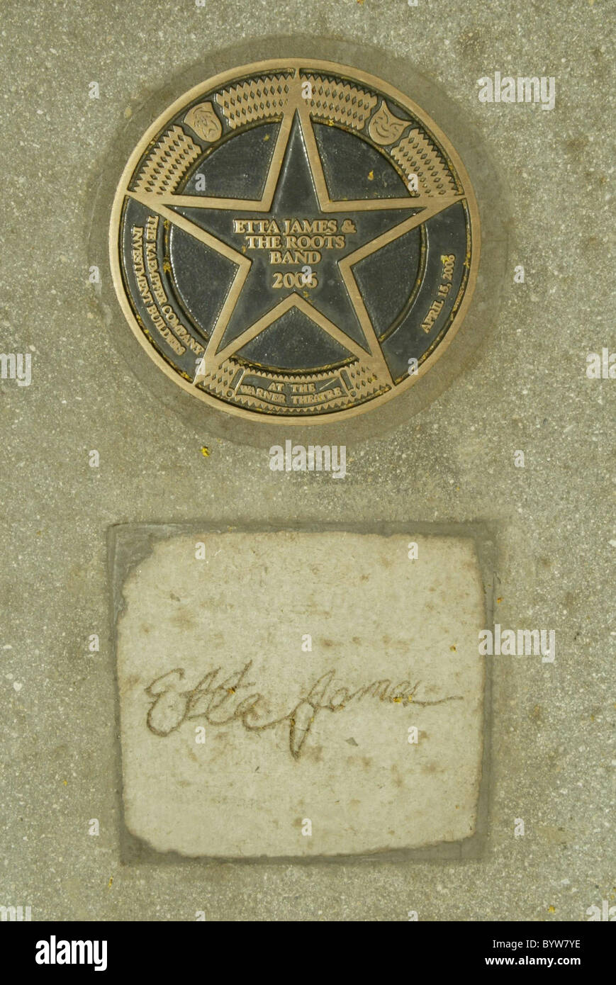 Etta James and the Roots The Warner Walk of Fame at the Warner Theatre ...