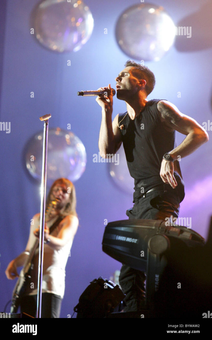 Maroon 5 performing at the "Isle of MTV" music festival Malta - 26.07. ...