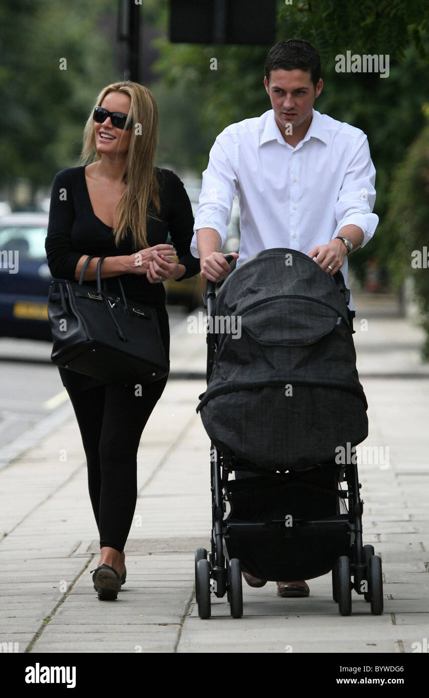 Davinia Taylor spends the afternoon with her husband Dave Gardner and ...