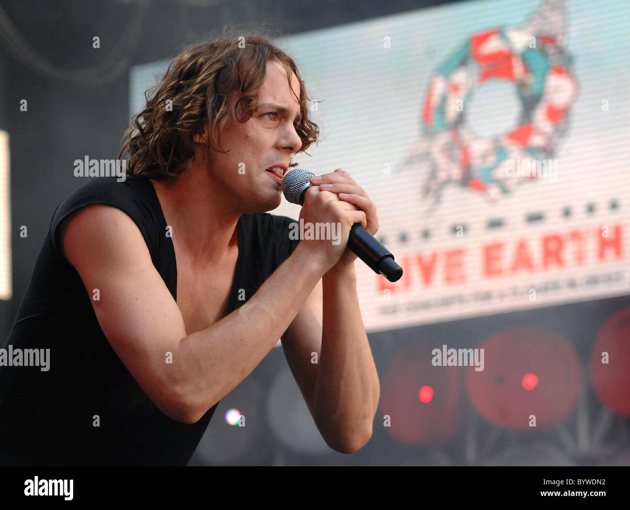 Johnny Borrell of Razorlight Live Earth London concert at Wembley ...