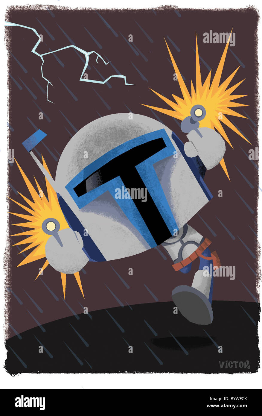 Iconic bubbleheads jeff victor drawings hi-res stock photography and ...