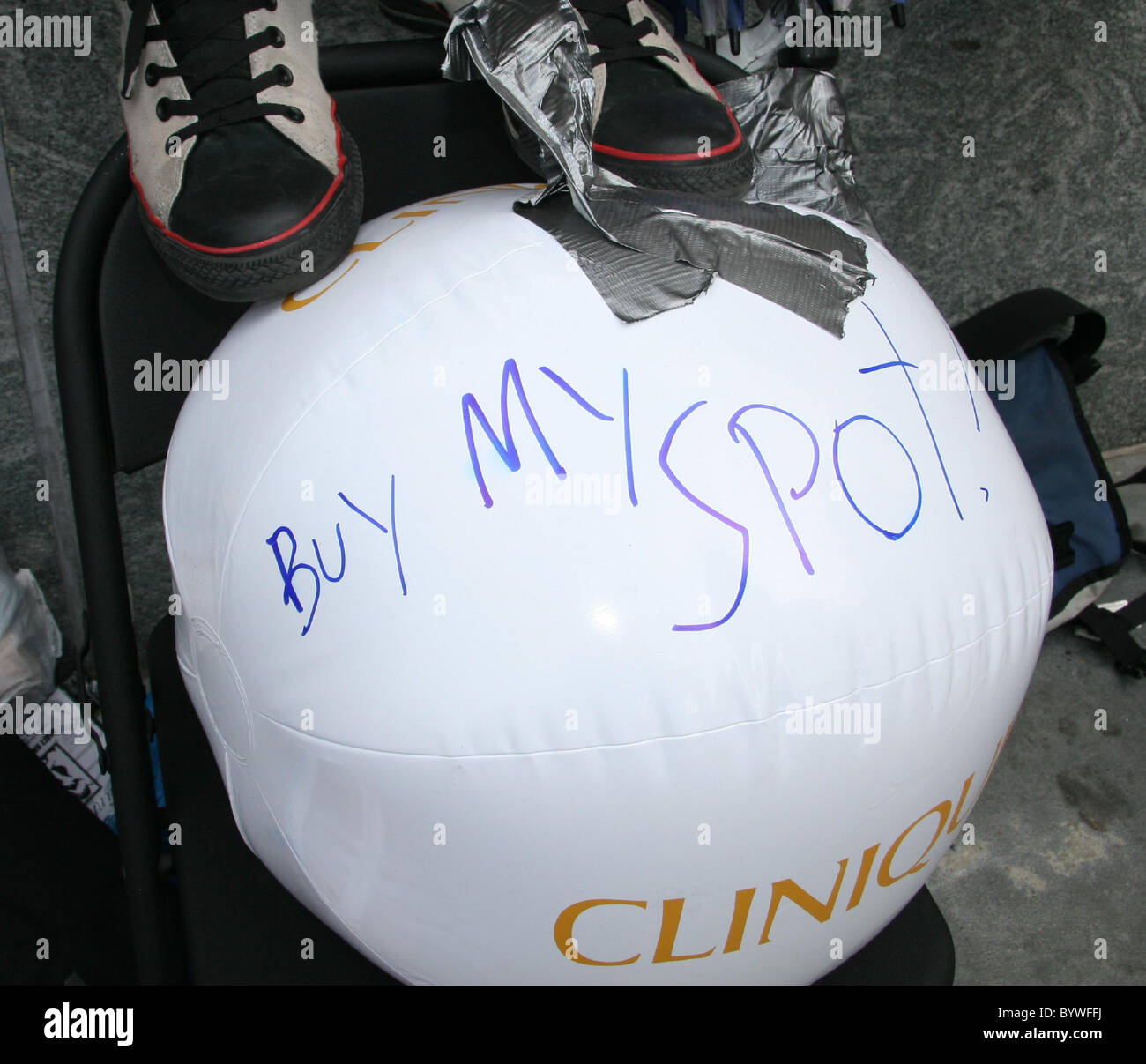 People camping outside the Apple Store for the iPhone to go on sale ...