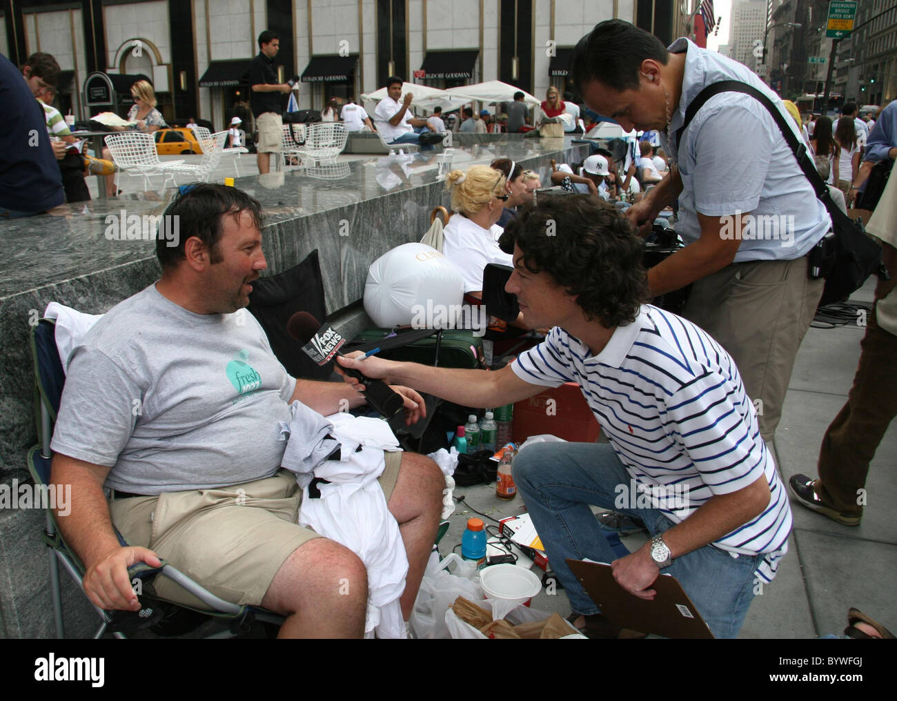 Greg Packer, the first in line camping outside the Apple Store for the ...
