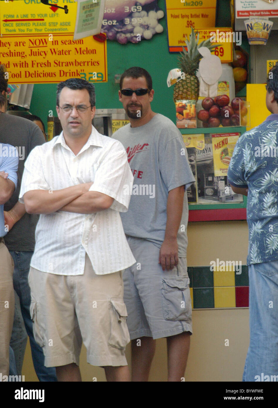 Adam Sandler on the film set for 'You Don't Mess with the Zohan' New ...