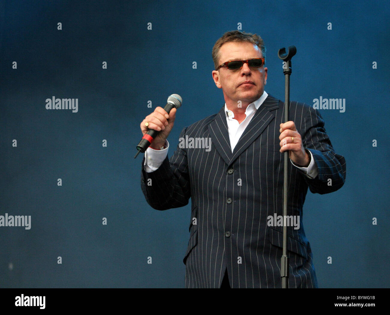 Suggs Madness performing at the Knowsley Hall Music Festival 2007 - Day ...