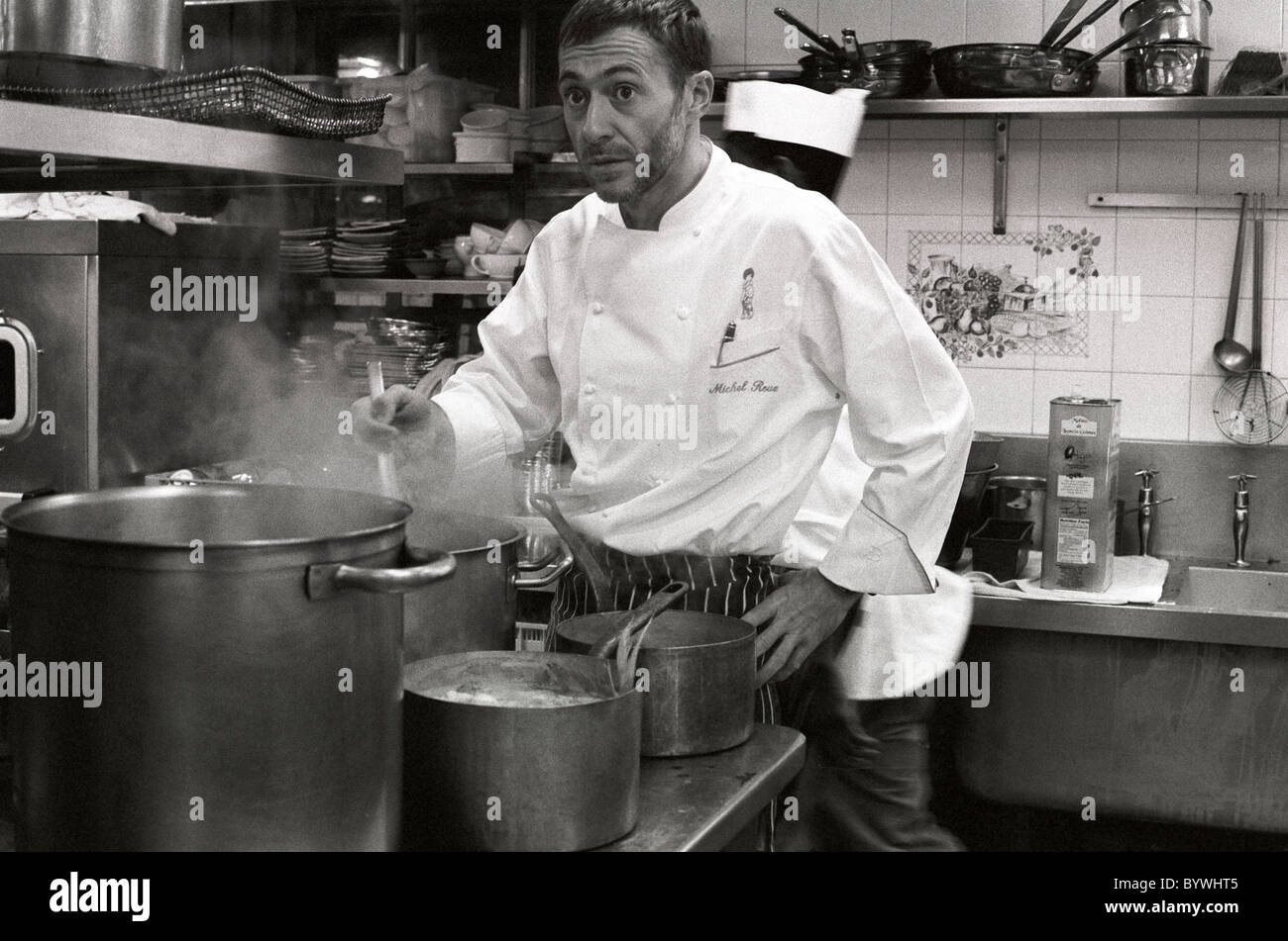 Michel Roux jr cooking in Le Gavroche Stock Photo - Alamy