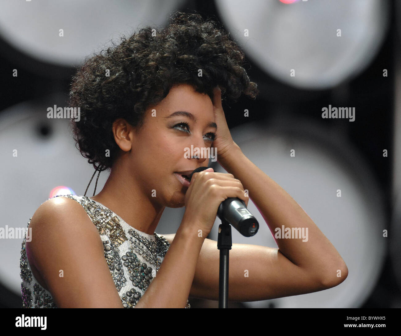 Corinne Bailey Rae Live Earth London Concert held at Wembley Stadium ...