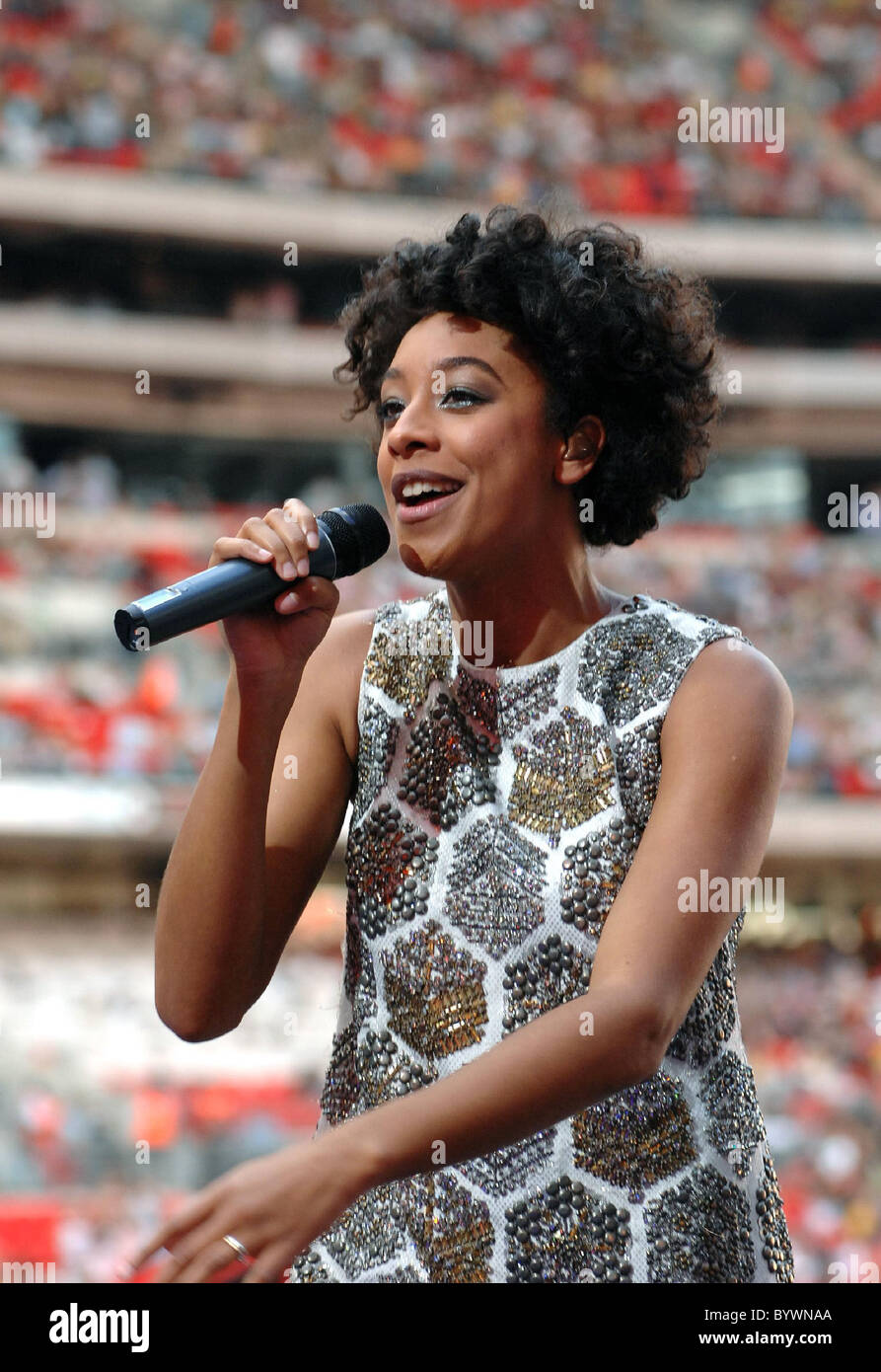 Corinne Bailey Rae Live Earth London Concert held at Wembley Stadium ...