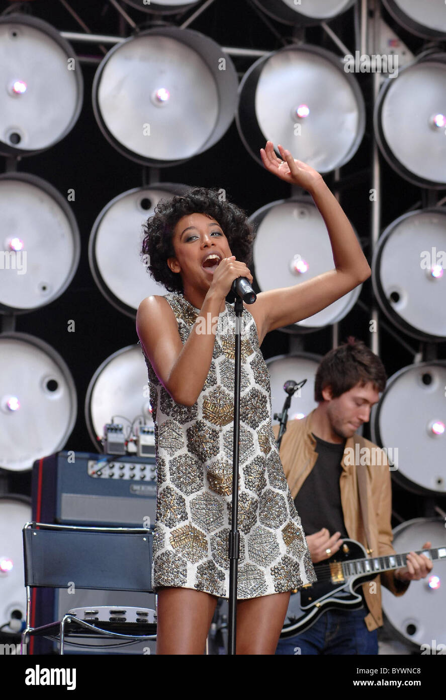 Corinne Bailey Rae Live Earth London Concert held at Wembley Stadium ...