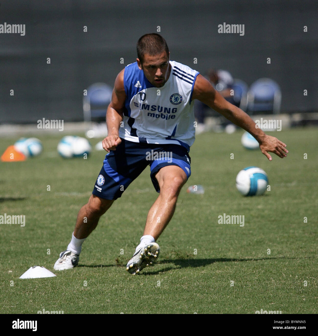 Joe Cole Chelsea football players training session at UCLA Hollywood ...