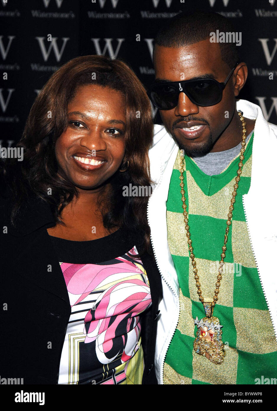Donda West and Kanye West at the book signing for Kanye West's mother ...