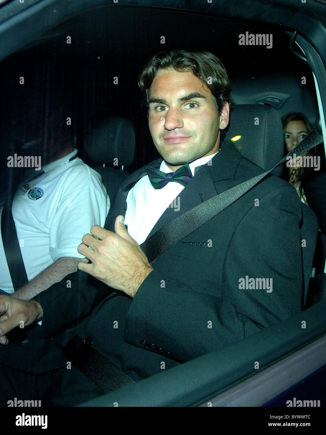 Roger Federer (mens champion) Wimbledon 'end of championship' party ...