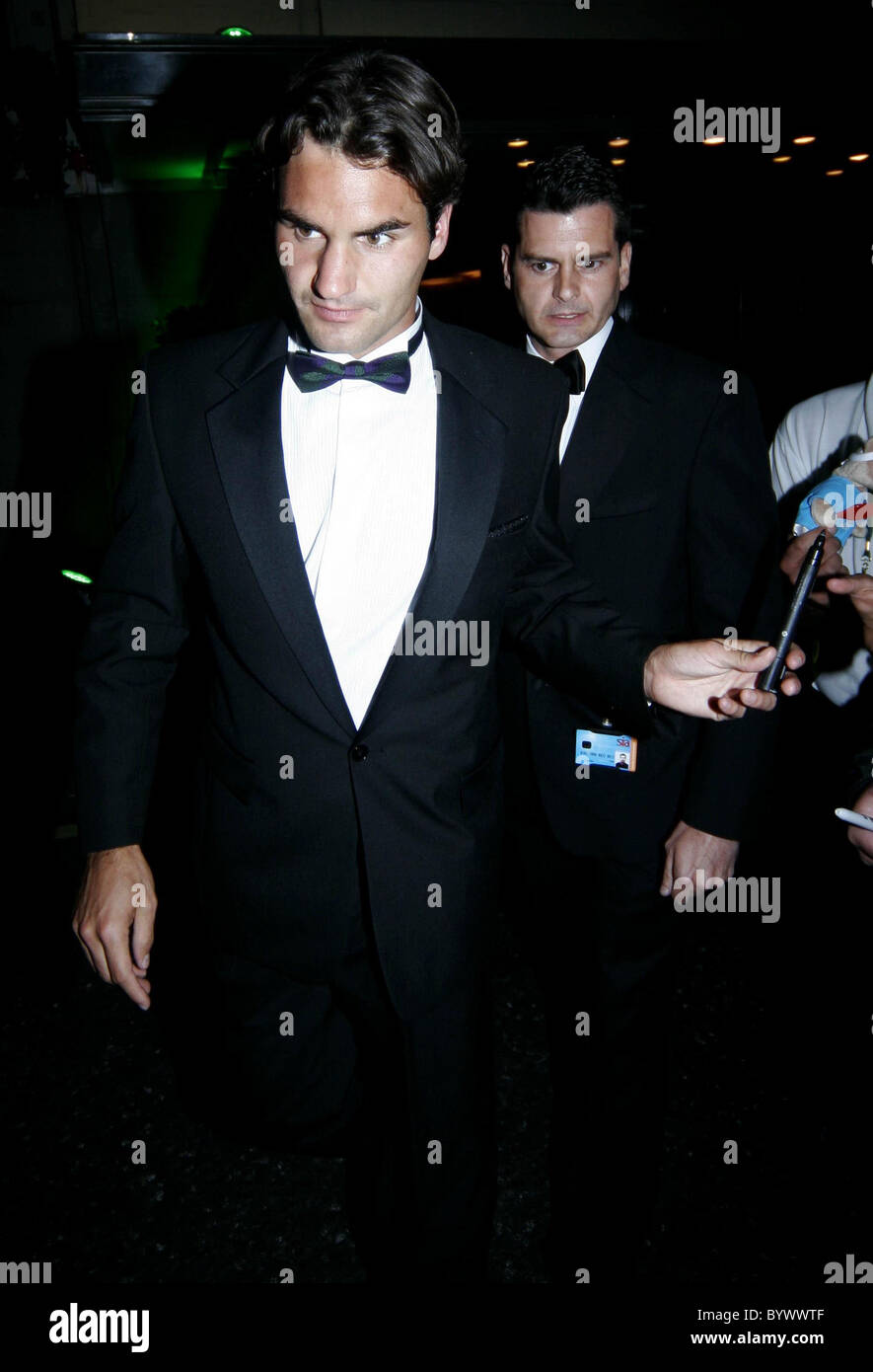 Roger Federer (mens champion) Wimbledon 'end of championship' party ...