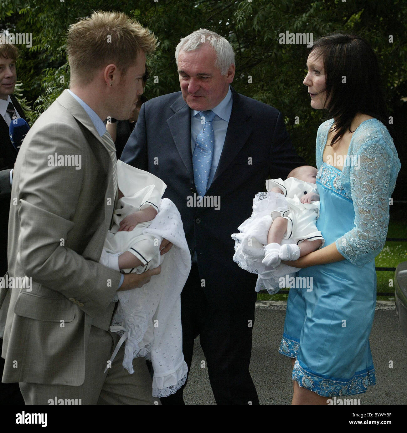 Nicky Byrne of Westlife and his wife Georgina with Irish Taoiseach ...