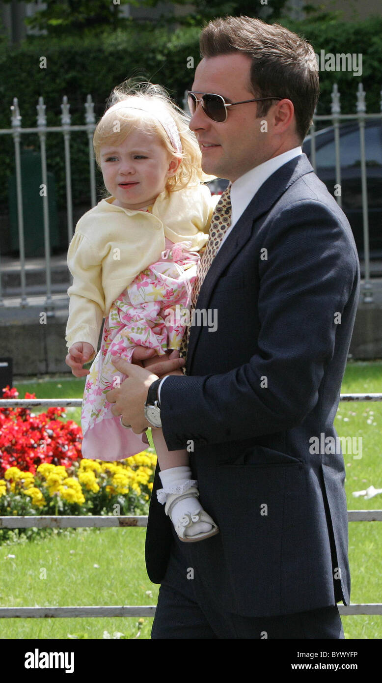 Shane Filan and daughter Nicole at the christening of Nicky Byrne of ...