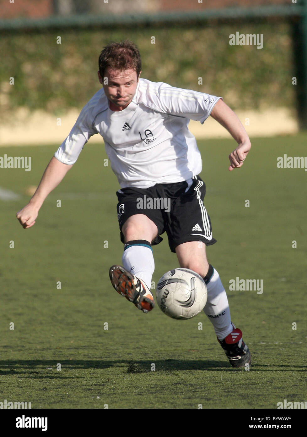 Declan Donelly playing football for Robbie William's Los Angeles Vale ...