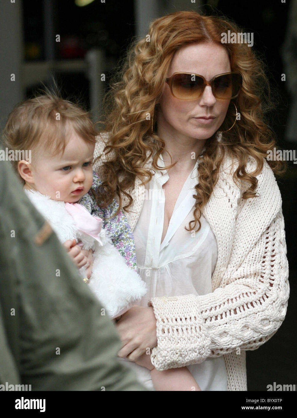 Geri Halliwell and daughter Bluebell Madonna arrive at Brent Cross ...
