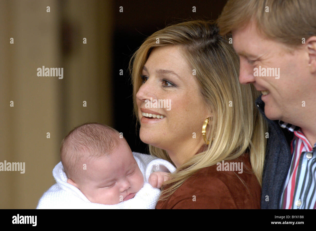 Princess Maxima and Princess Ariane, Prince Willem Alexander during a ...