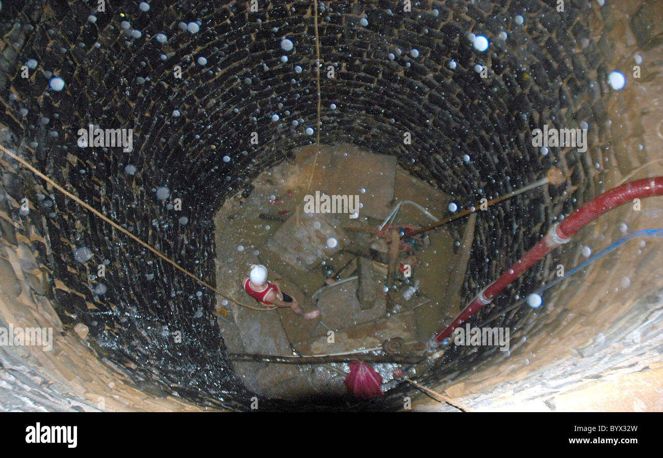 * IN DEEP WATER Rescuers were in deep water after hoping to find people ...
