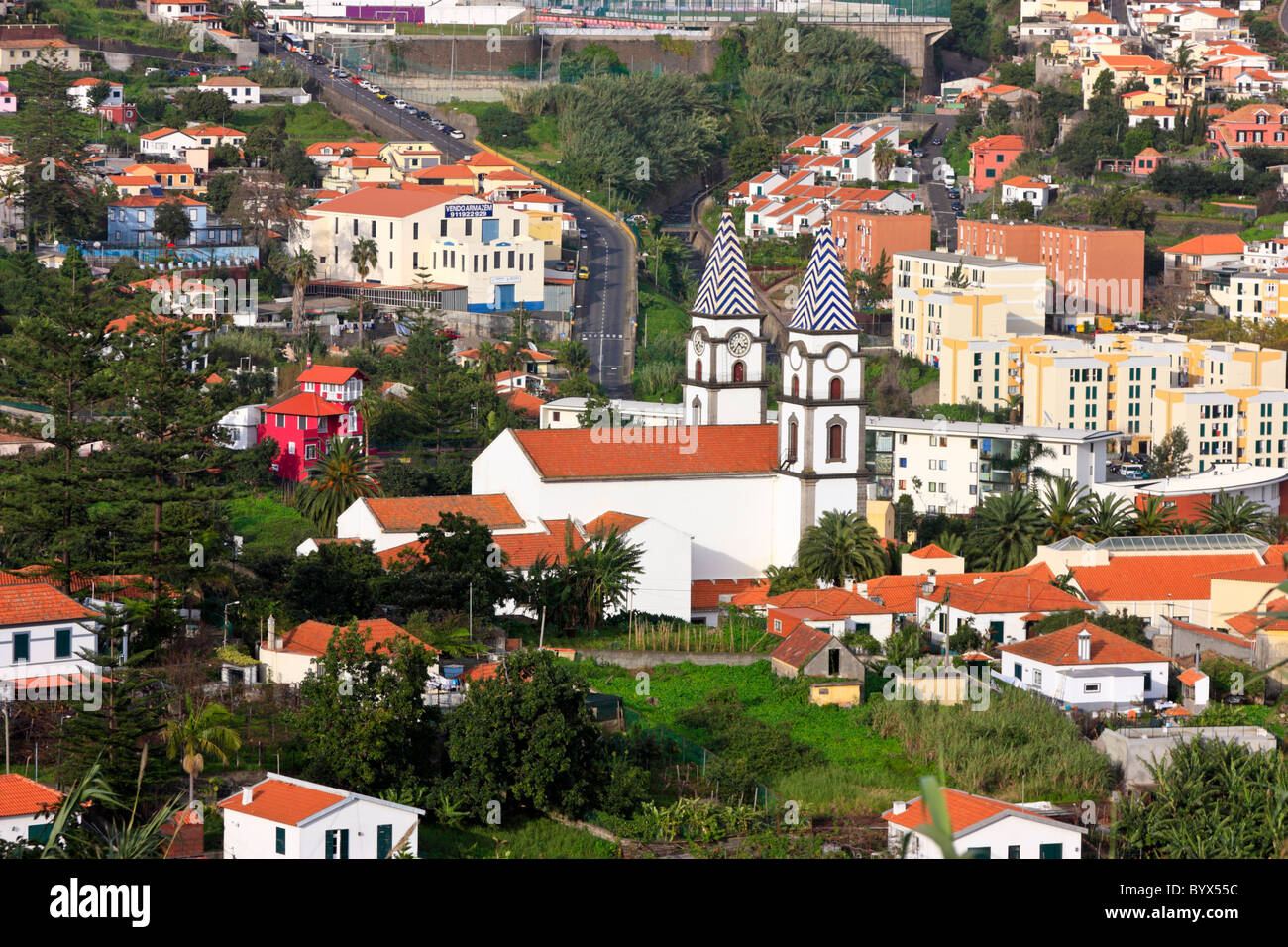 Aerial View of the Santo Antonio Church, Funchal, Madeira Stock Photo ...