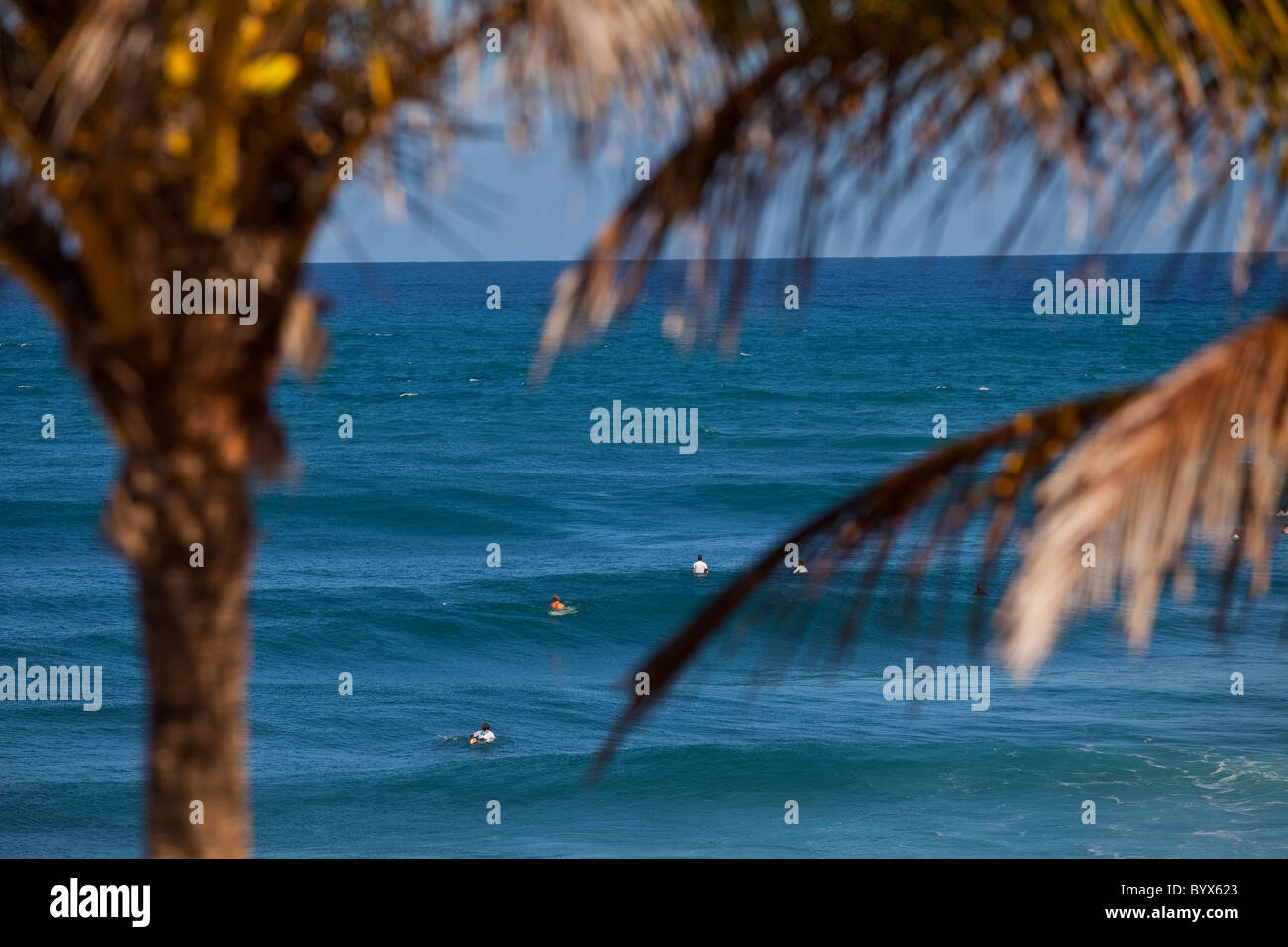 Surfers at Domes beach in Rincon Puerto Rico Stock Photo - Alamy