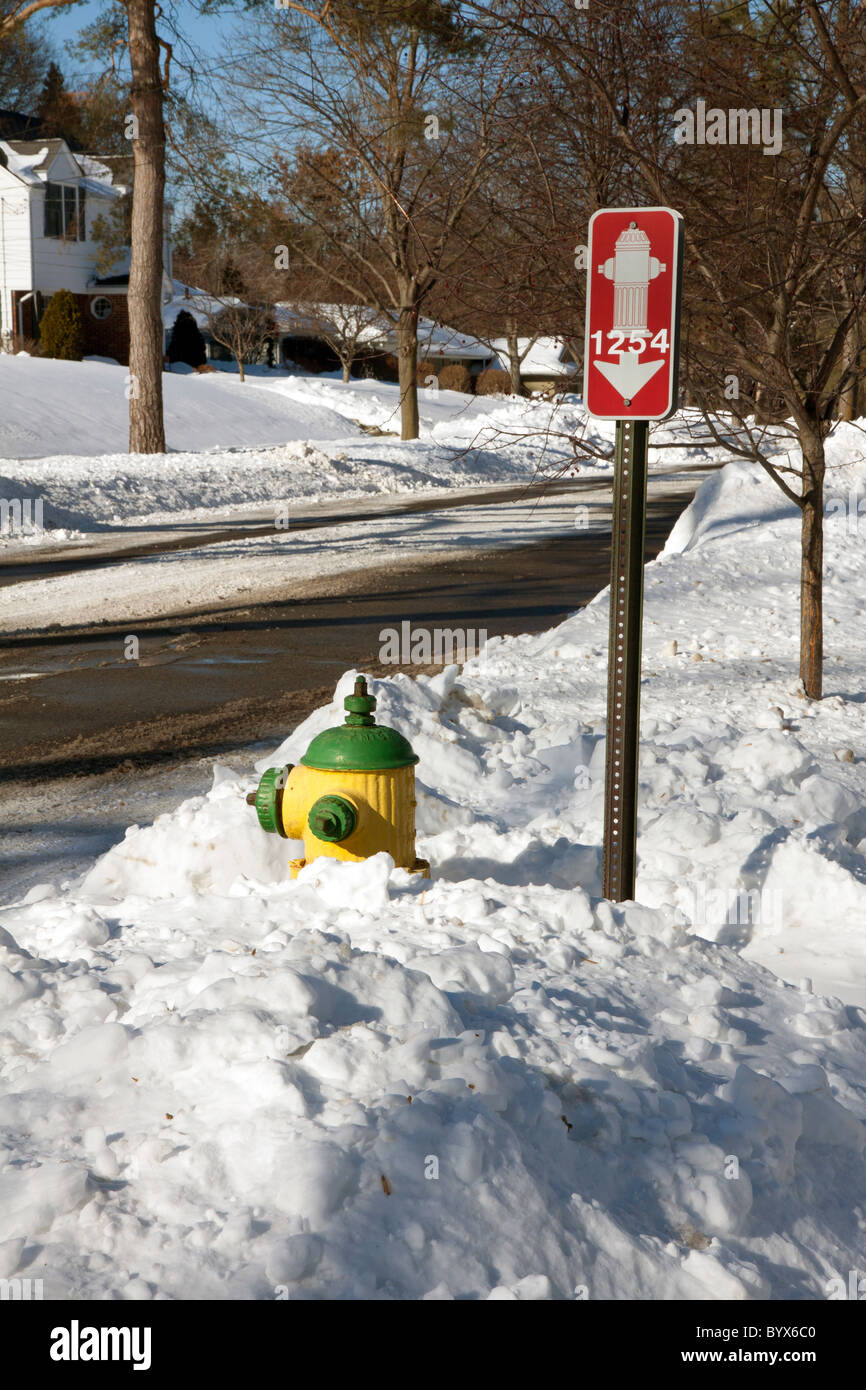 Fire Hydrant recently cleared of snow Kalamazoo Michigan USA, by James ...