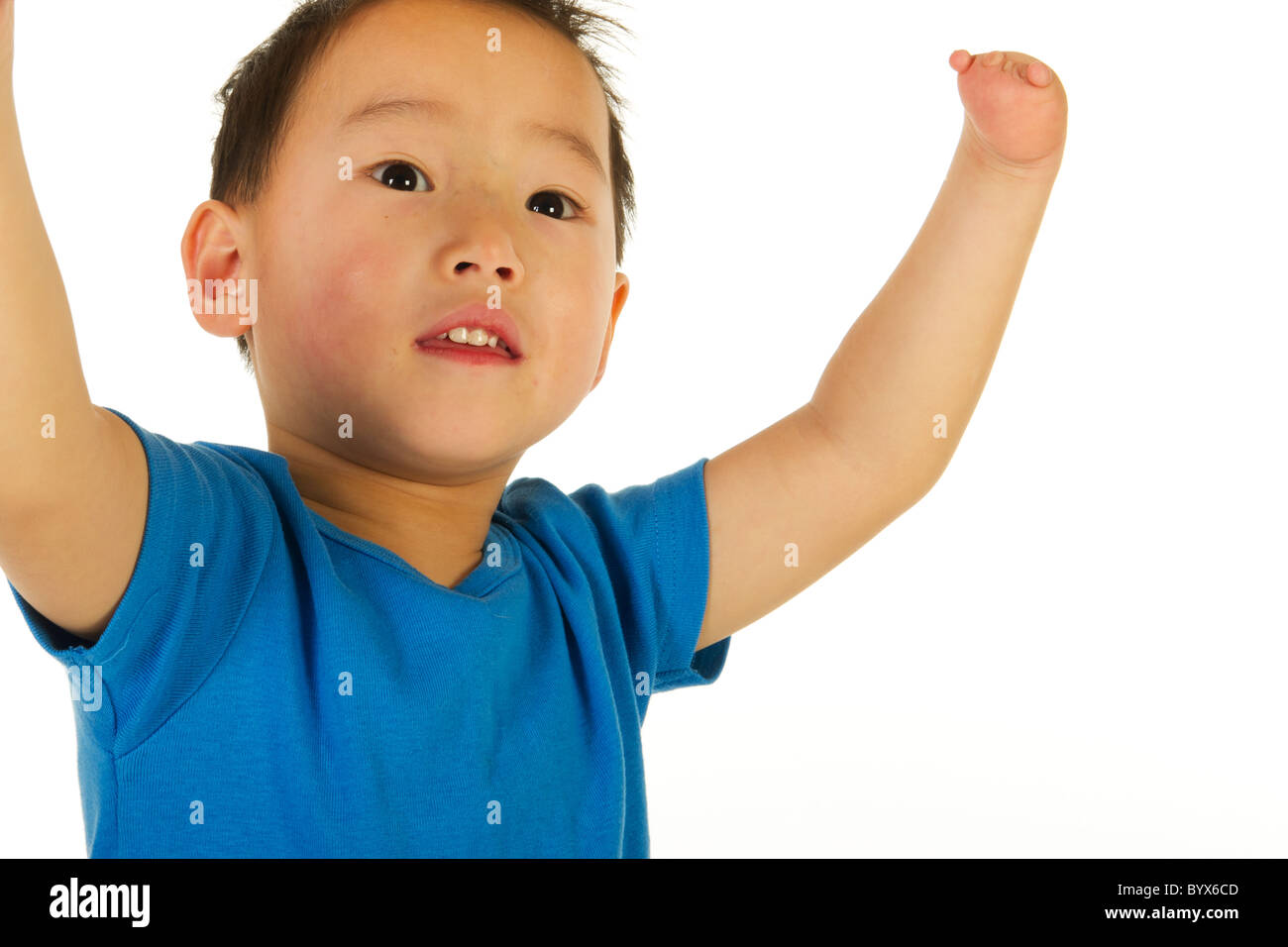 Portrait of a Chinese boy isolated over white Stock Photo - Alamy