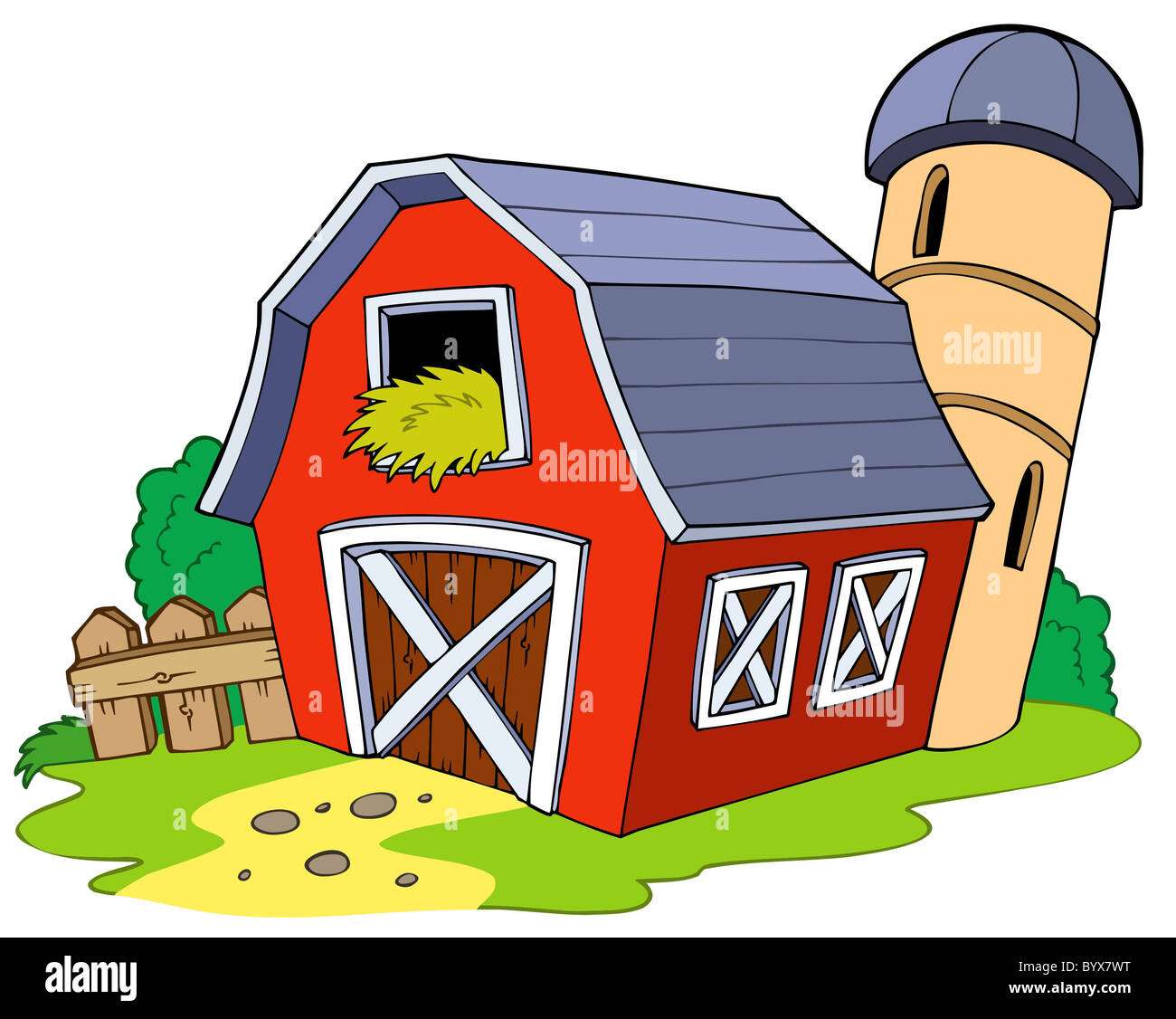 Cartoon Farm Barn