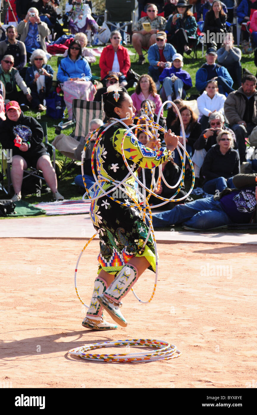 2011 native american hoop dancing world championship Stock Photo - Alamy