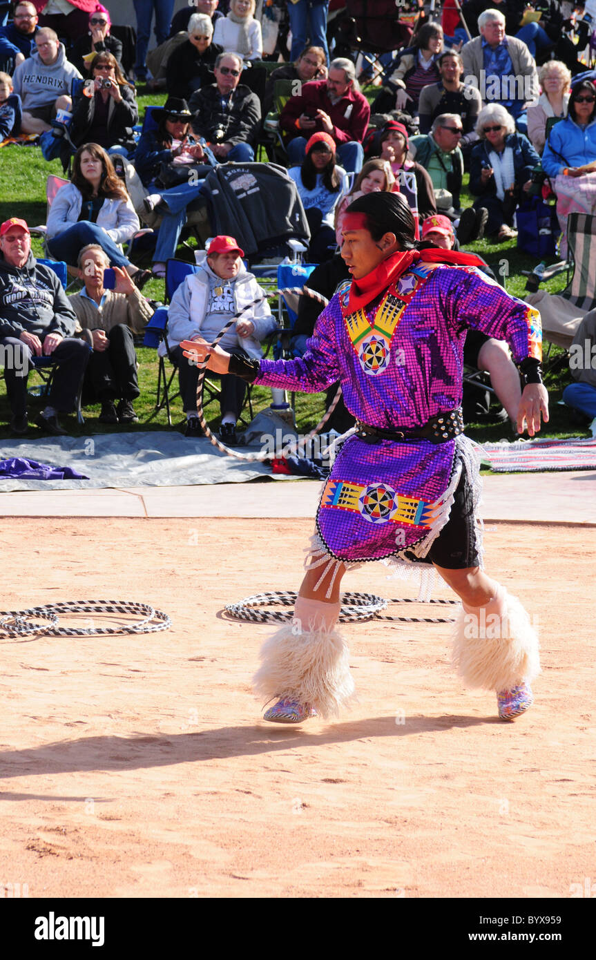 2011 native american hoop dancing world championship Stock Photo - Alamy