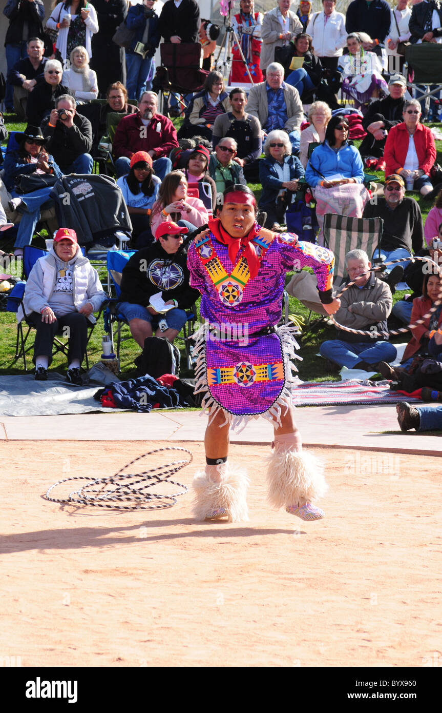 2011 native american hoop dancing world championship Stock Photo - Alamy