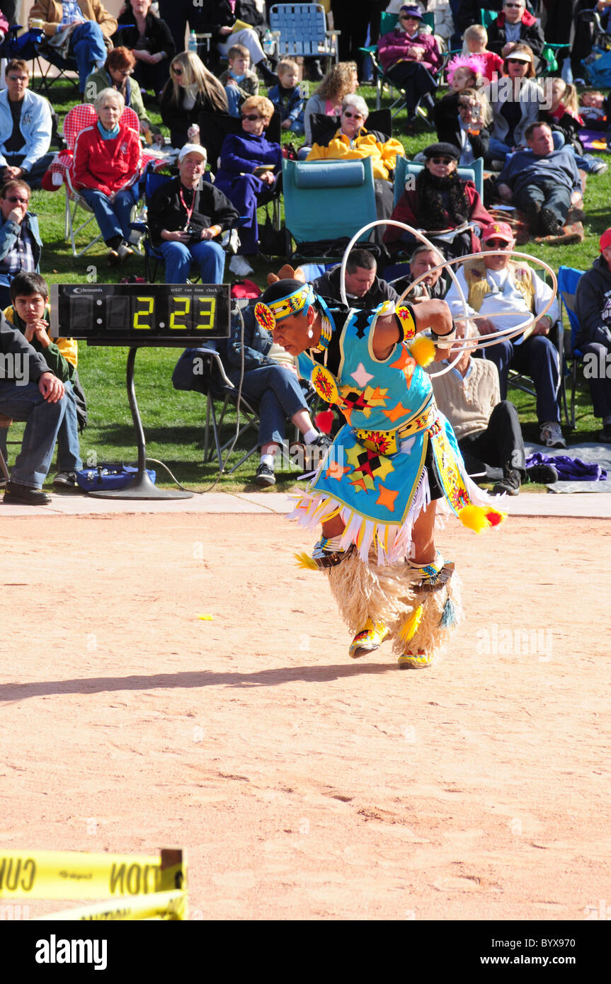 Native american indian hoop dancer hi-res stock photography and images ...