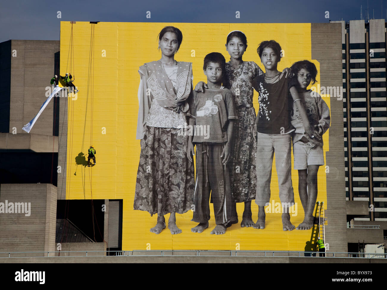 Aviva Poster on side of national Theatre Stock Photo - Alamy