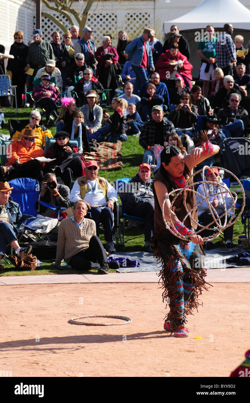 Native american indian hoop dancer hi-res stock photography and images ...