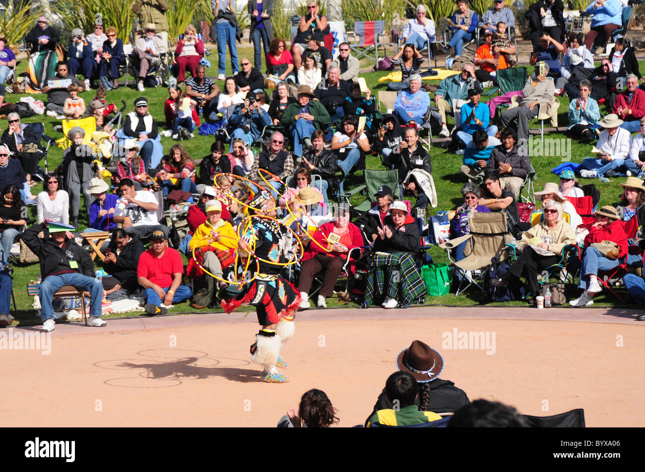 2011 native american hoop dancing world championship Stock Photo - Alamy