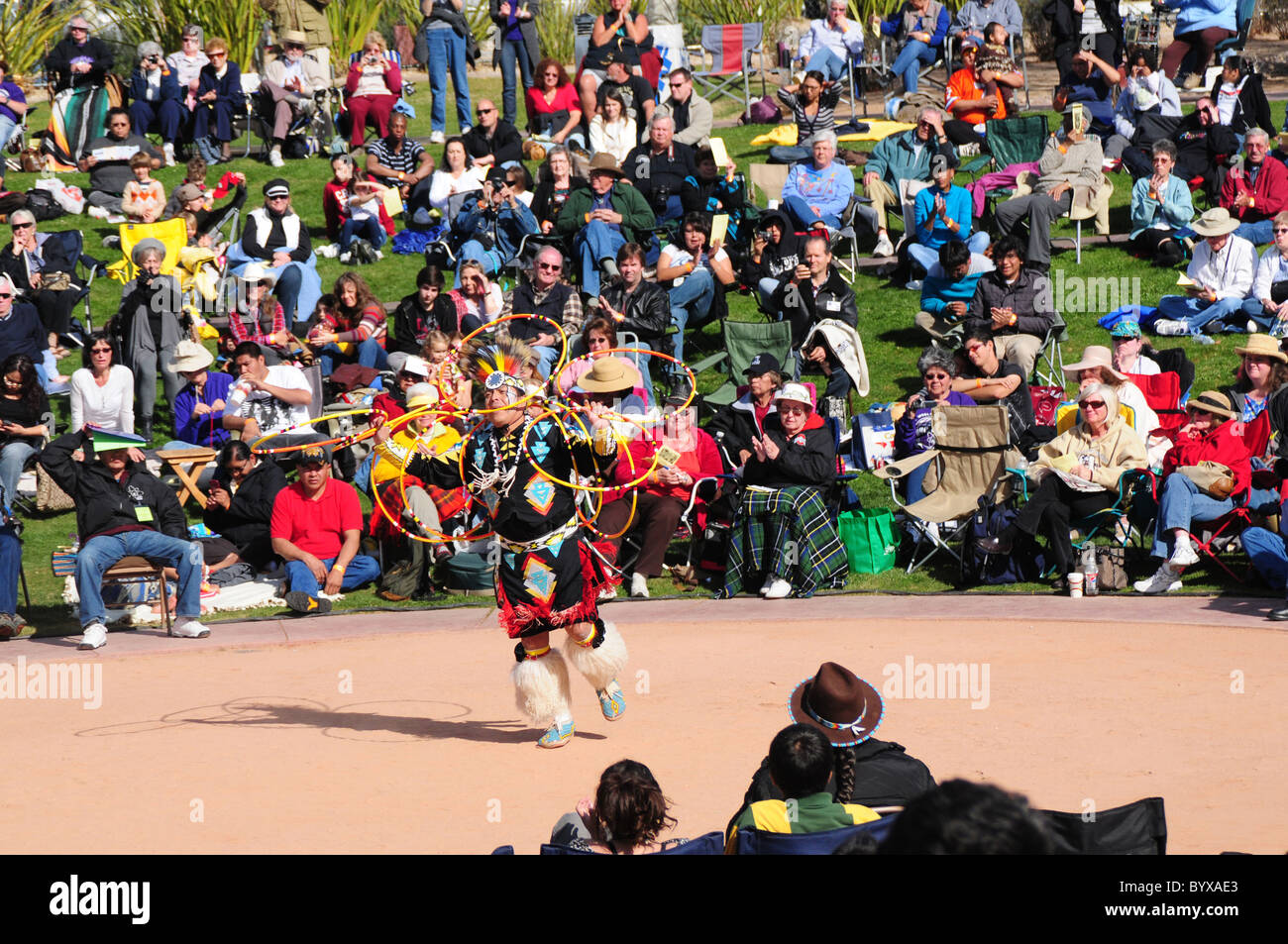2011 native american hoop dancing world championship Stock Photo - Alamy