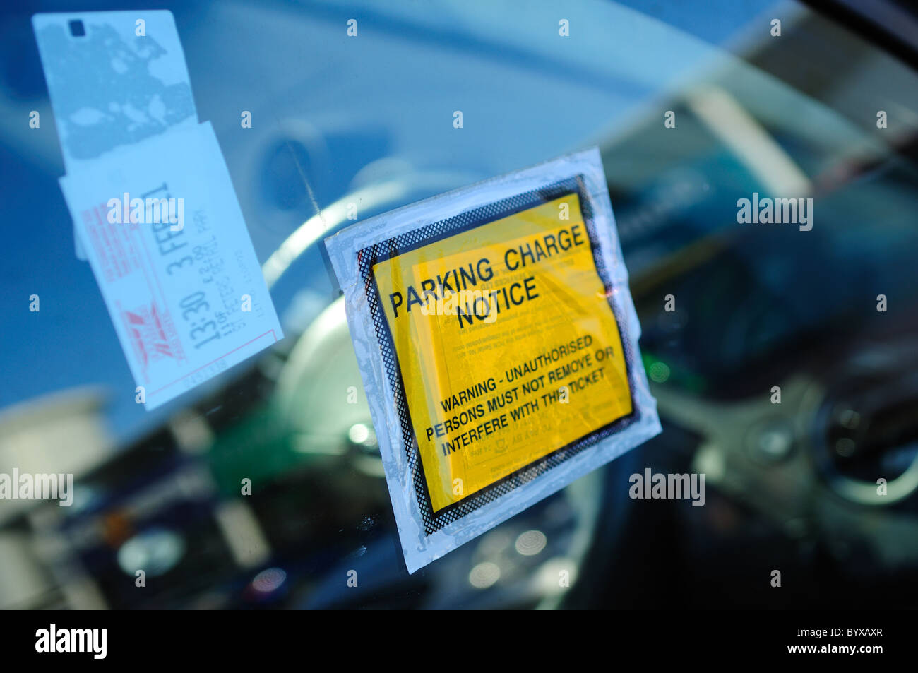 Parking Ticket Charge Notice Stock Photo - Alamy