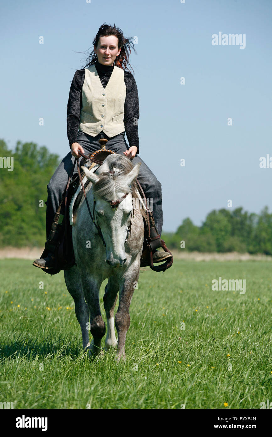 Westernreiter / western rider Stock Photo - Alamy