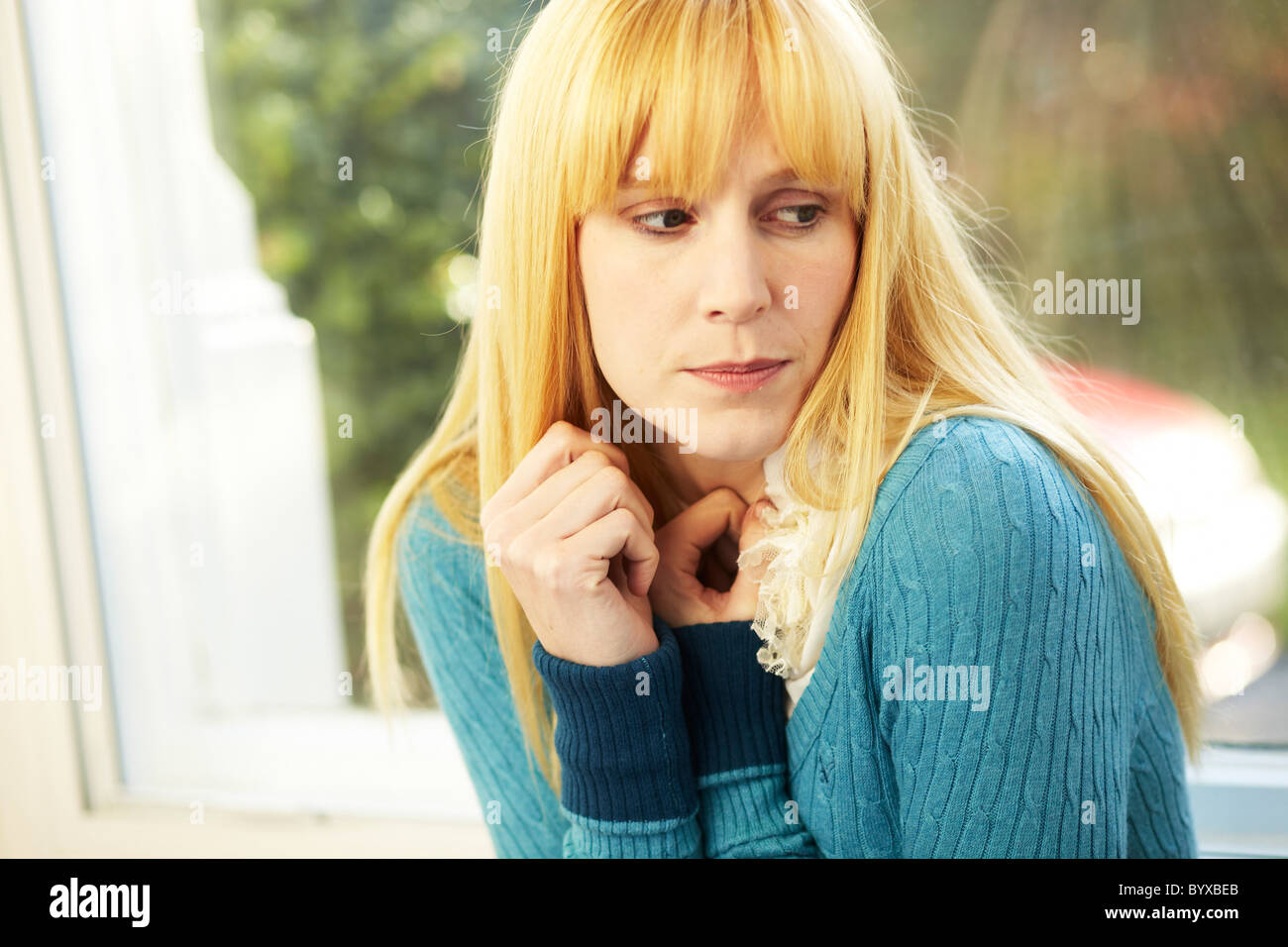 Woman having panic attack Stock Photo - Alamy