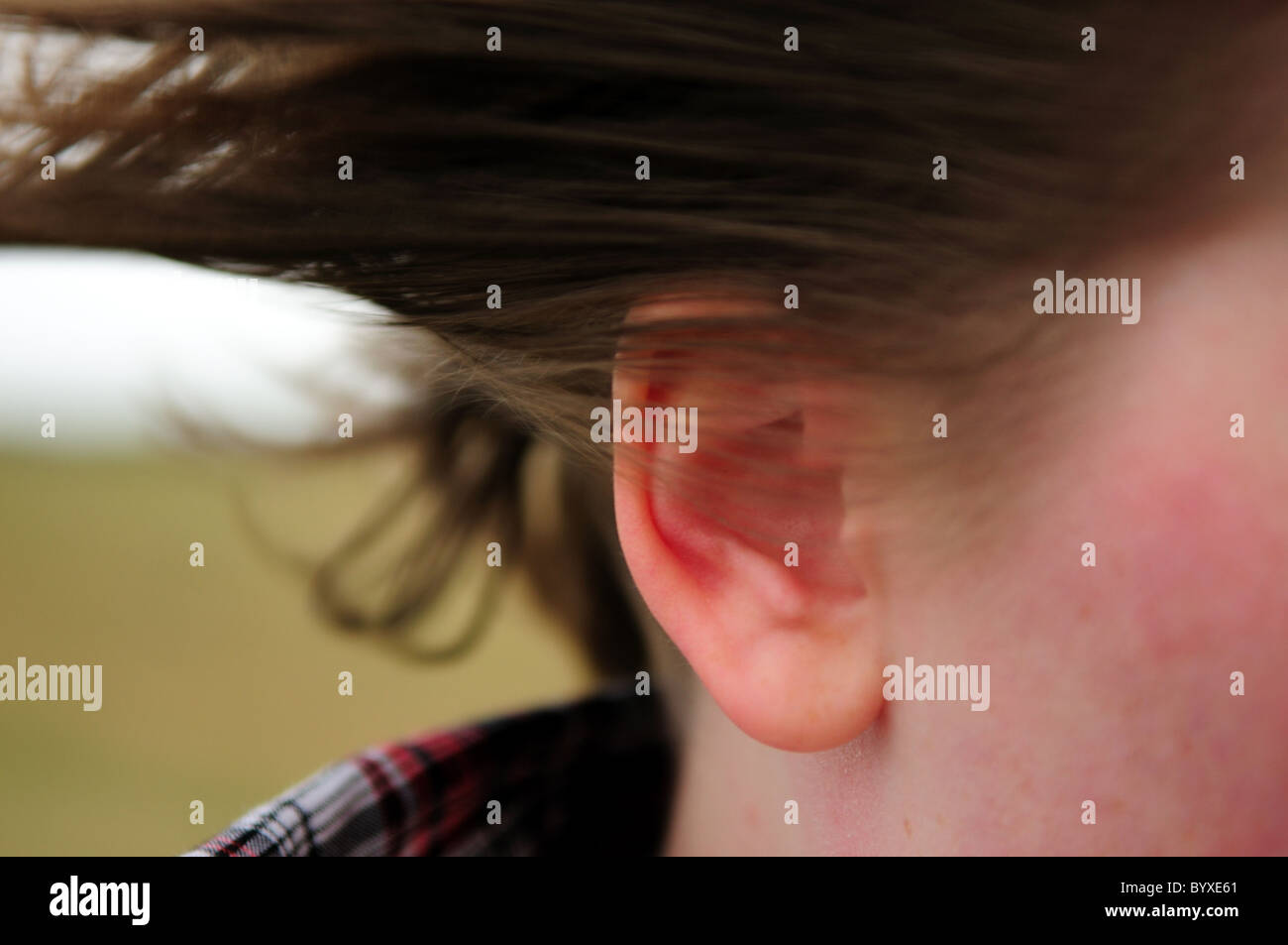 Teenager Face Ear Stock Photo - Alamy