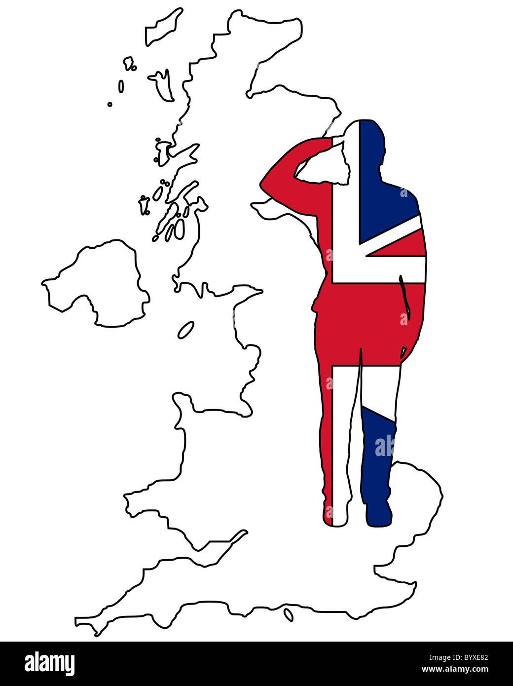 Salute uk Cut Out Stock Images & Pictures - Alamy