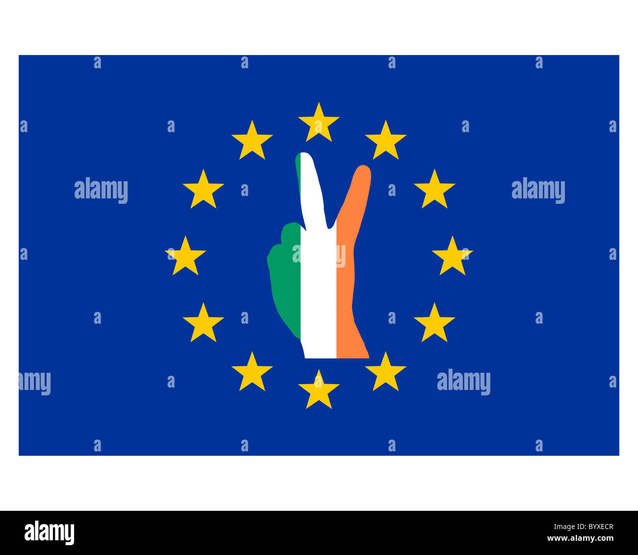 Ireland hand signal Stock Photo - Alamy