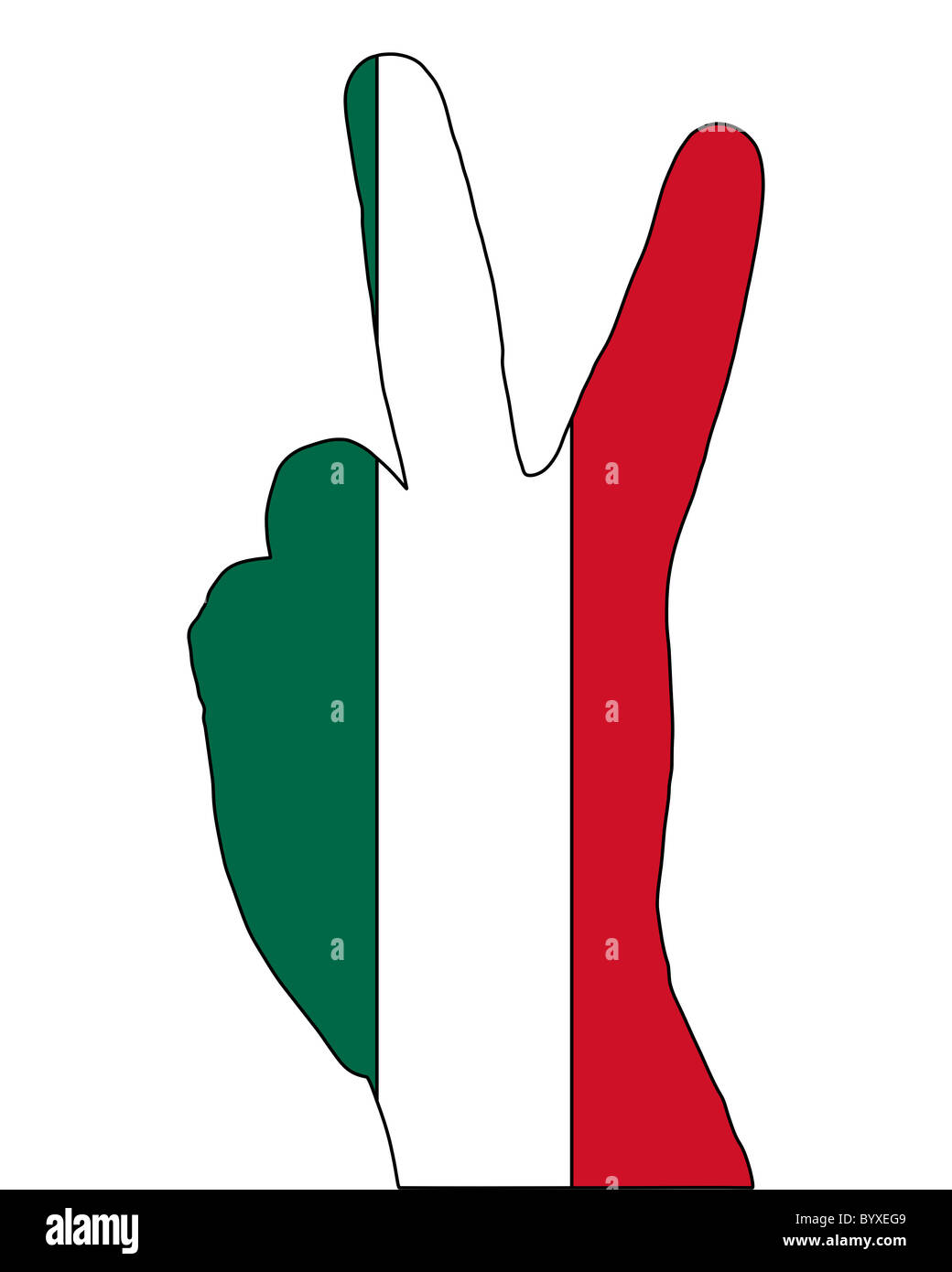 Mexican finger signal Stock Photo - Alamy