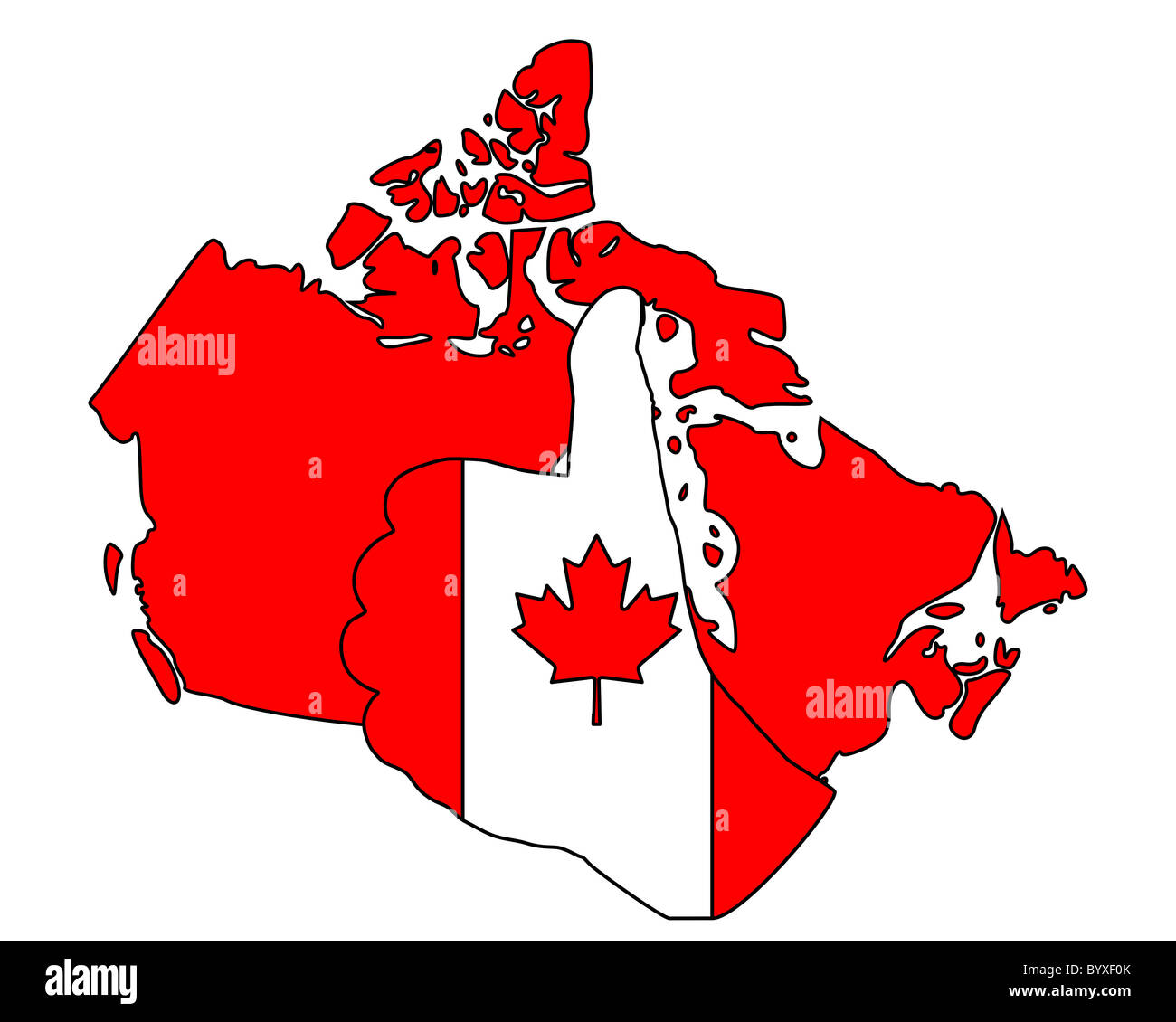 Canadia hand signal Stock Photo - Alamy