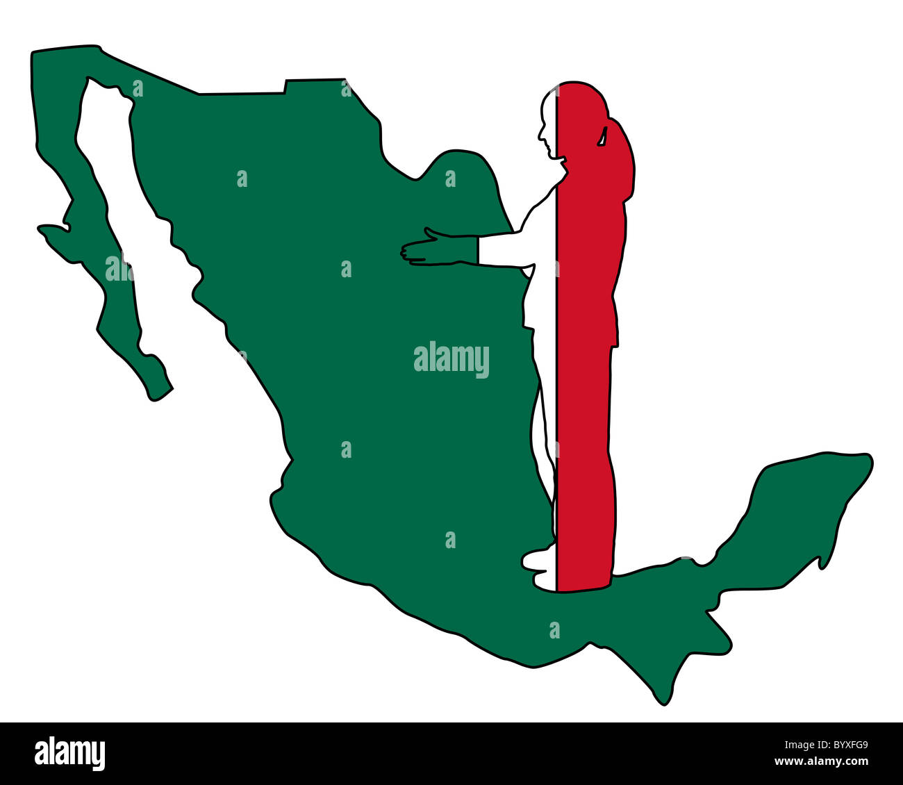 Mexico flag handshake hi-res stock photography and images - Alamy
