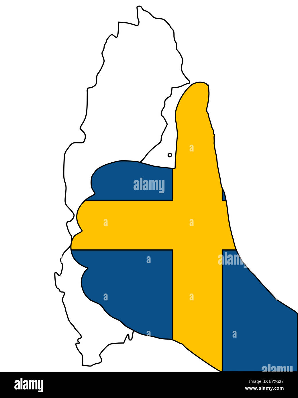 Swedish finger signal Stock Photo - Alamy