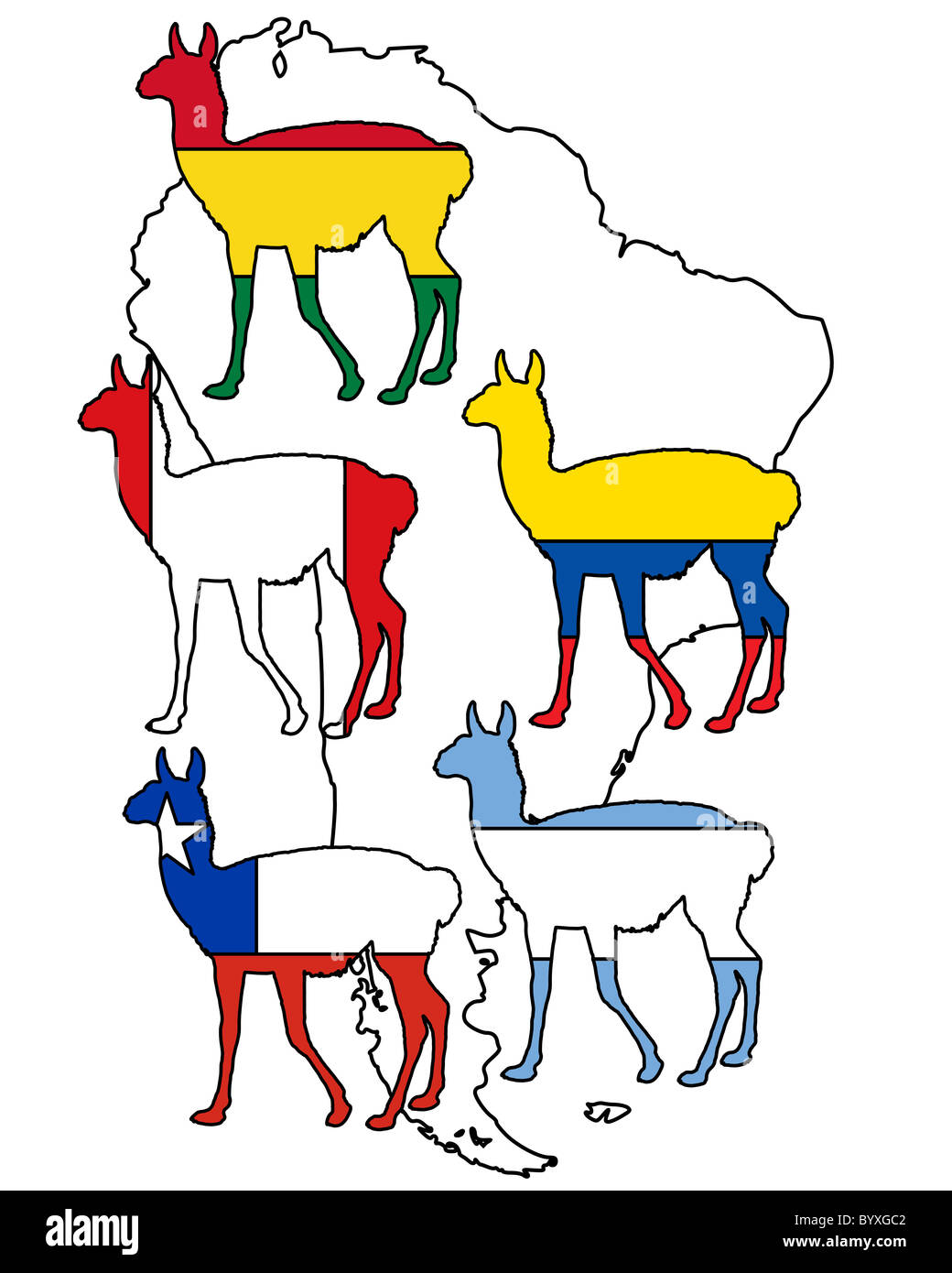 Guanaco flag hi-res stock photography and images - Alamy