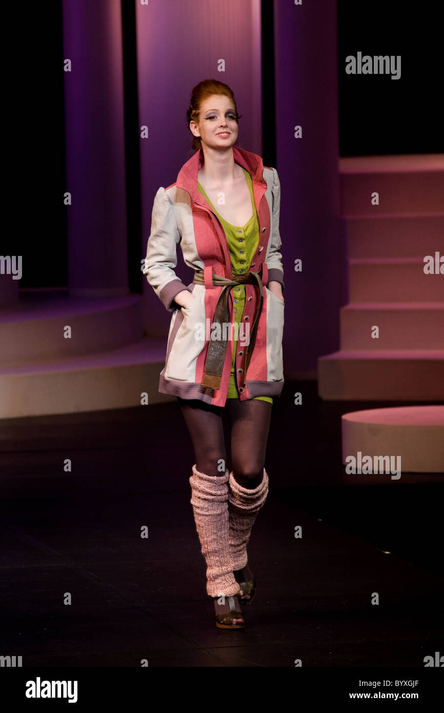 school fashion event student design runway Stock Photo - Alamy